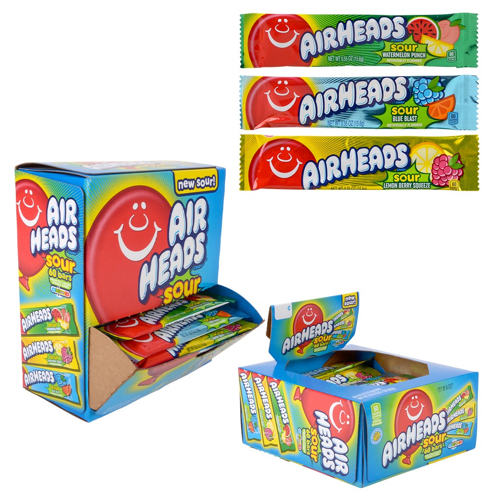 Airheads Singles Sour Gravity Box (60 Cnt)