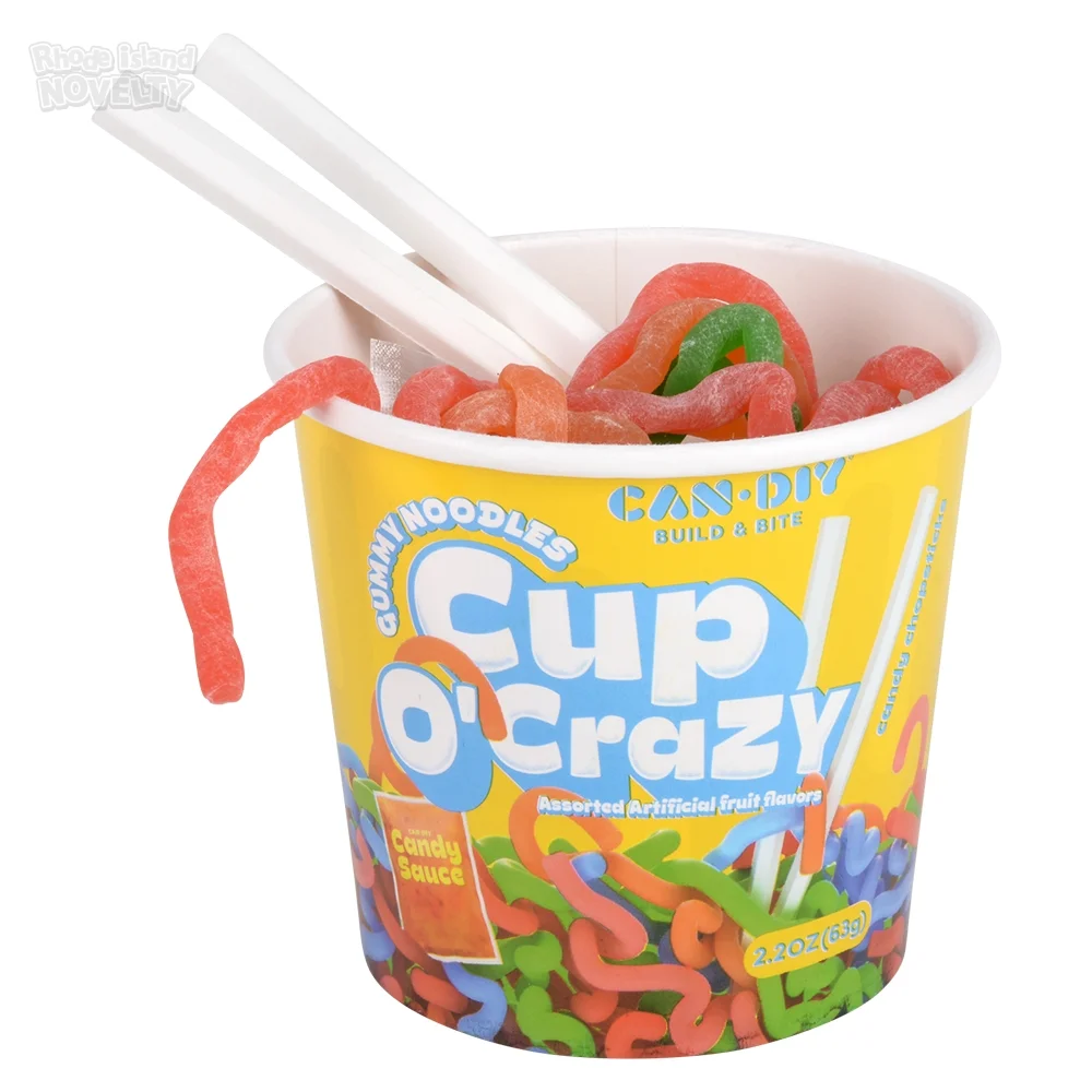 Cup O Crazy Gummi Noodles 2.2 oz (12 EA Display)