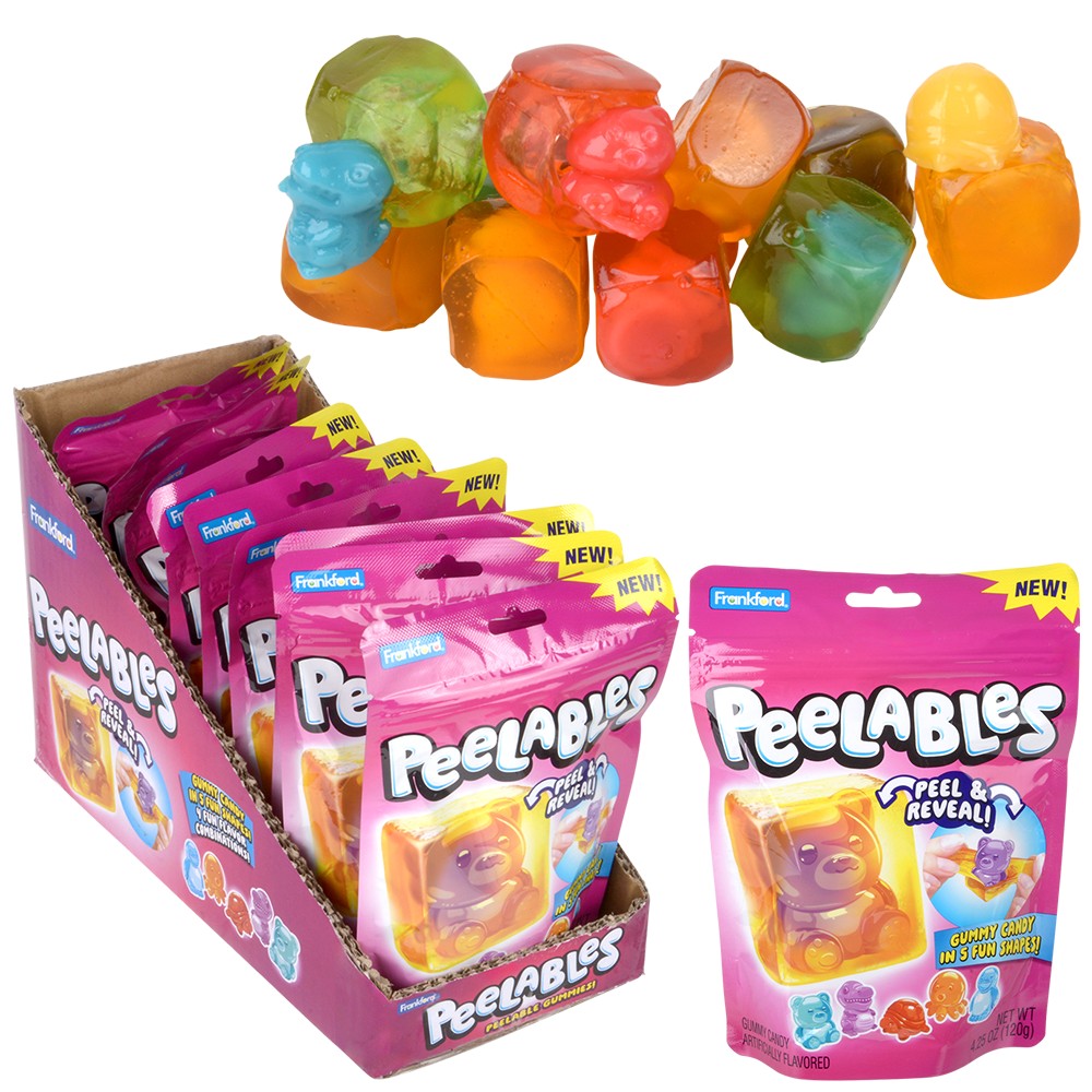 Peelables Animal Gummy Peg Bag 4.25oz (9ea/Case)