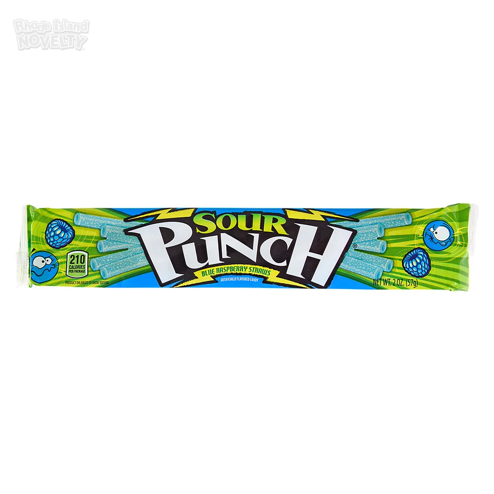 Sour Punch Straws - Blue Raspberry (24 Cnt)