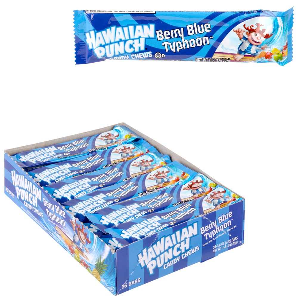 Hawaiian Punch Chews Bar - Berry Blue (36 Cnt) 8oz.