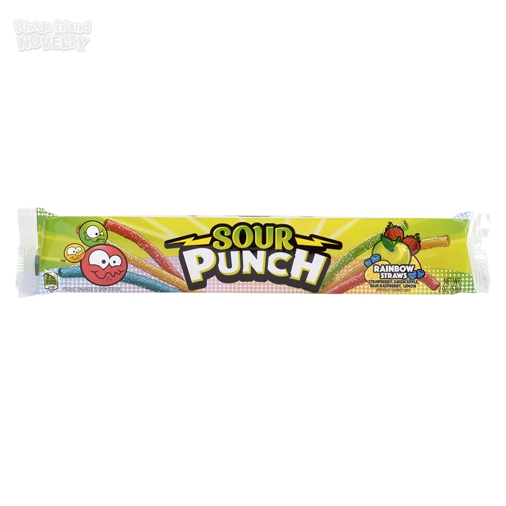 Sour Punch Straws - Rainbow (24 Cnt)