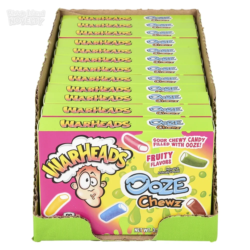 Warheads Ooze Chews Theater Box 12 Pc/Case