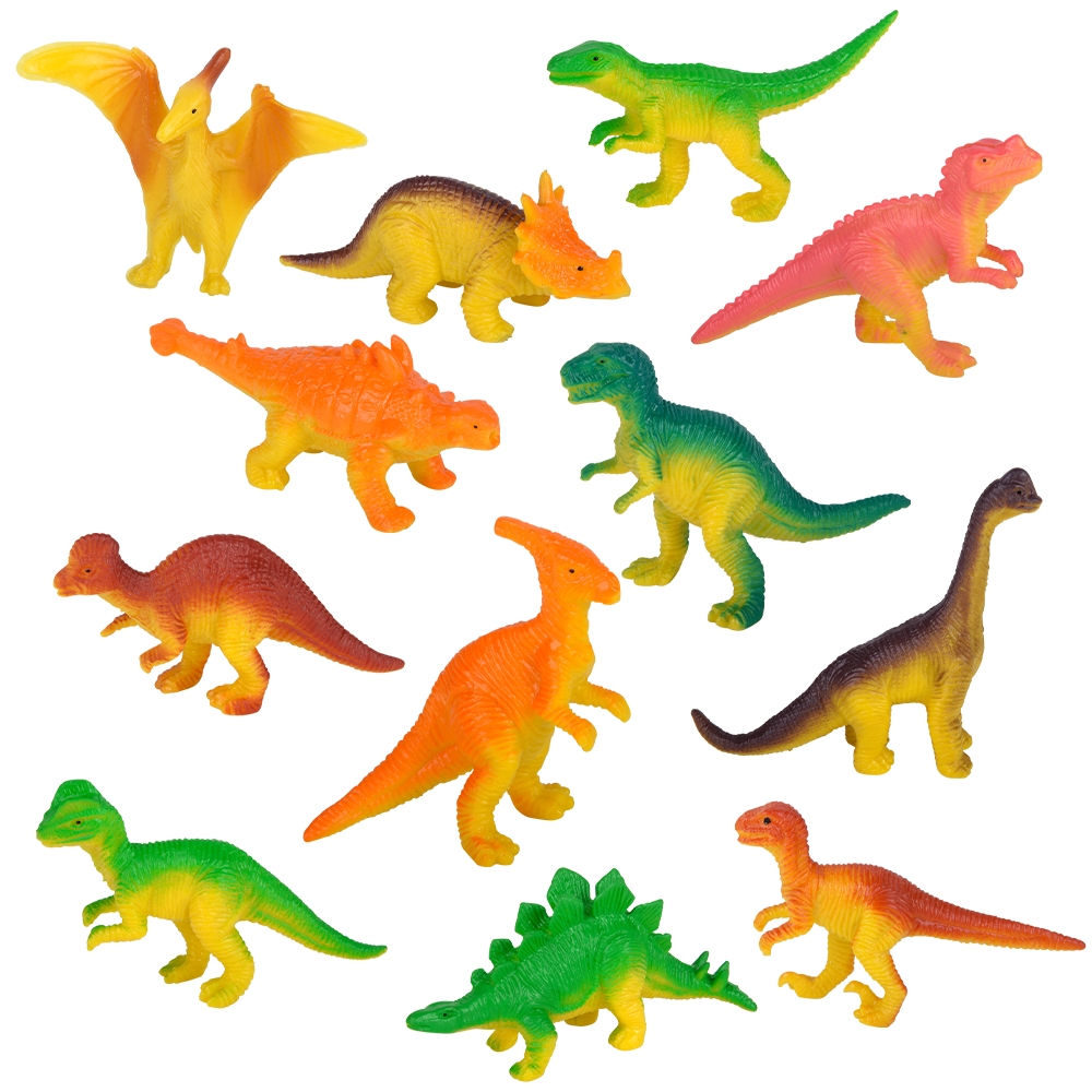 (T) Mini Realistic Dinos (12 Asst.) 2"
