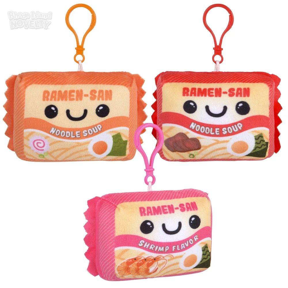 Plush Ramen Keyclip (3 Asst,) 4"