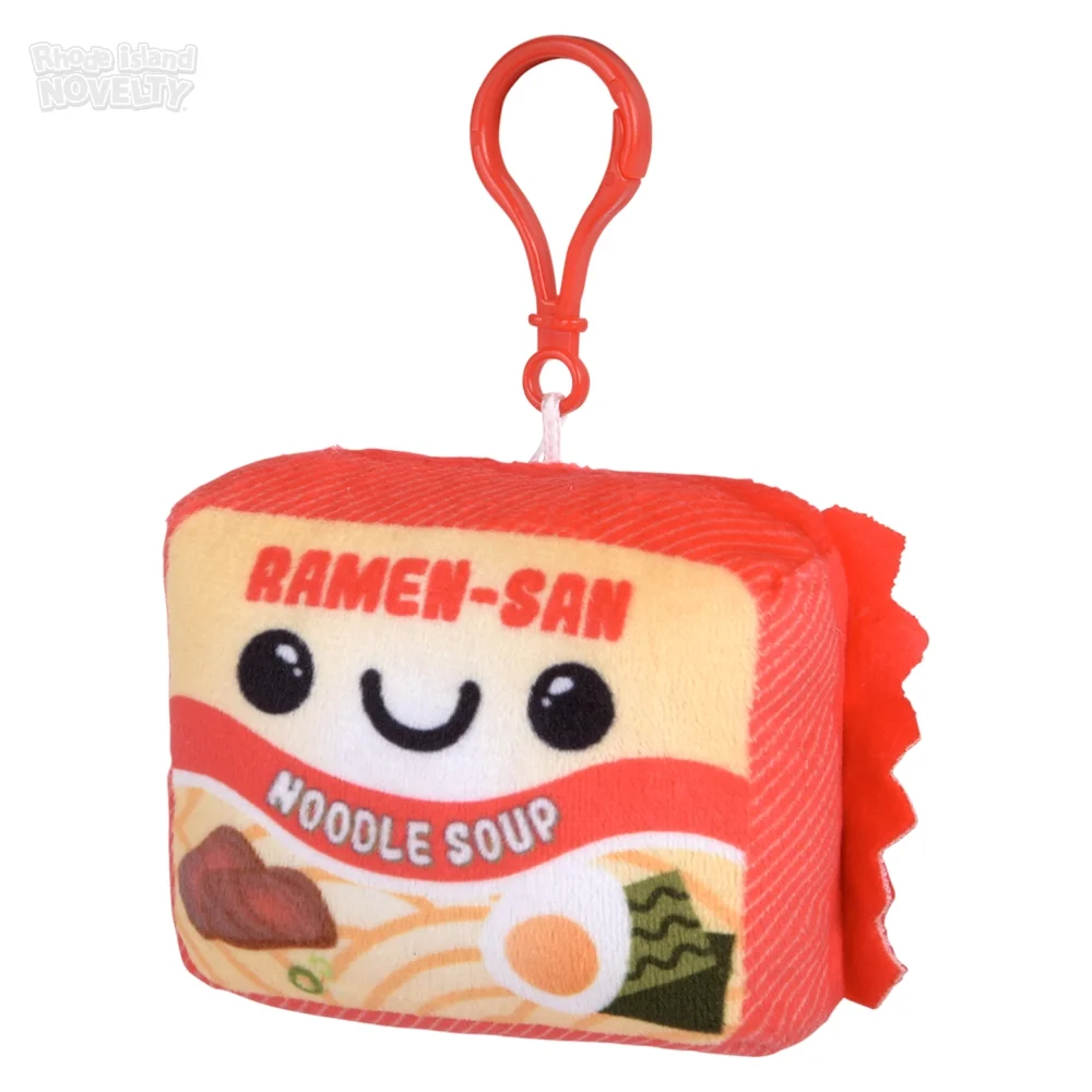 Plush Ramen Keyclip (3 Asst,) 4"