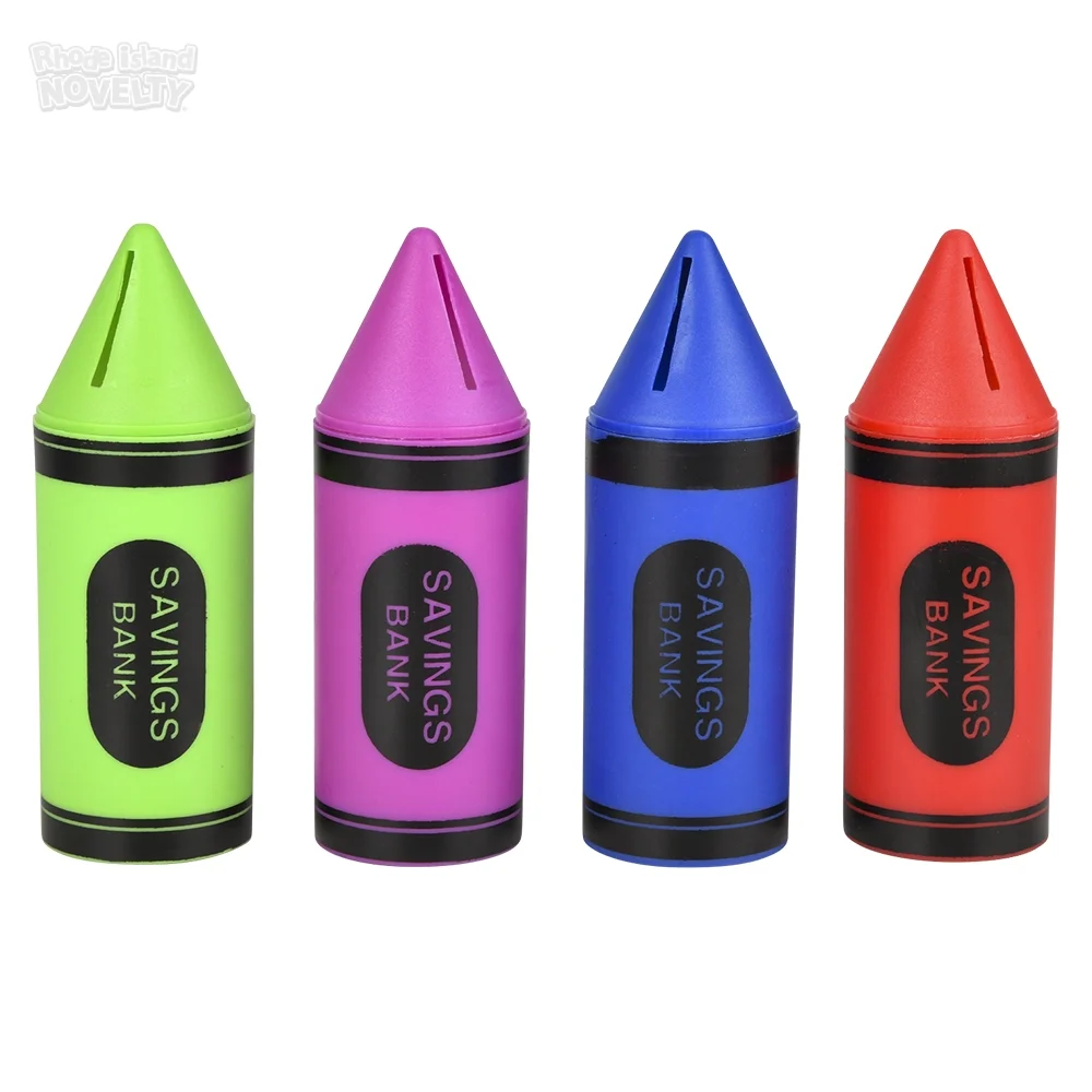 Crayon Bank (4 Asst.) 6"