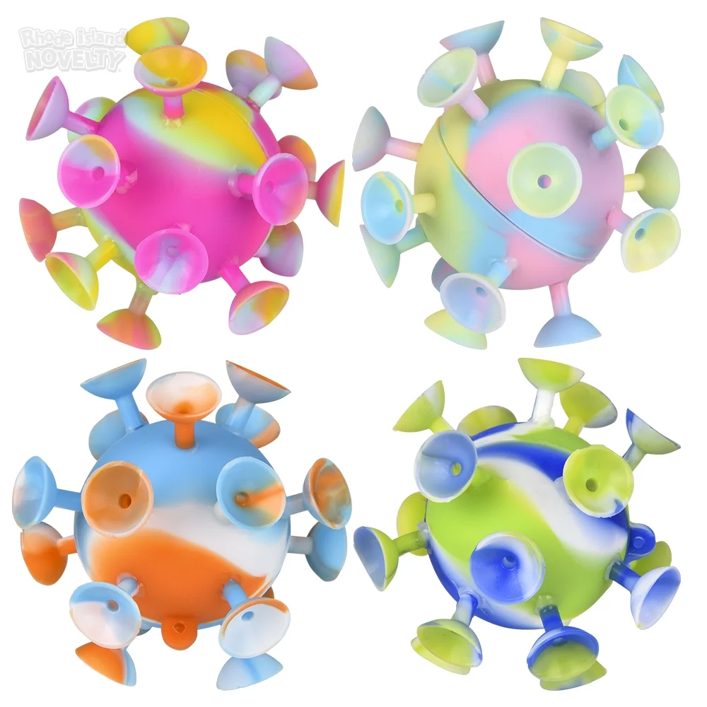 Rainbow Suction Ball (3 Asst.) 2.5"