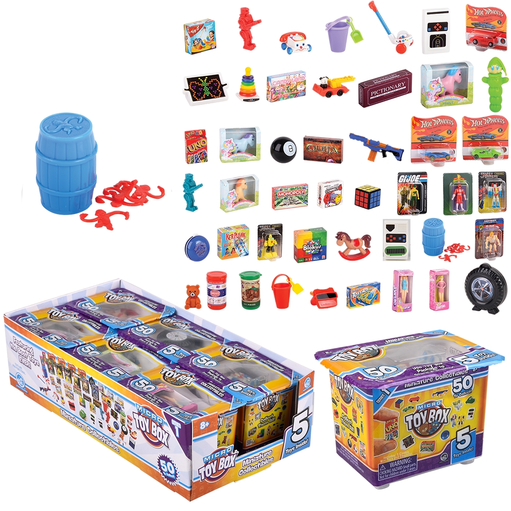 World's Smallest Mirco Toy Box (Asst.) 1"-2" (6ea/Disp)