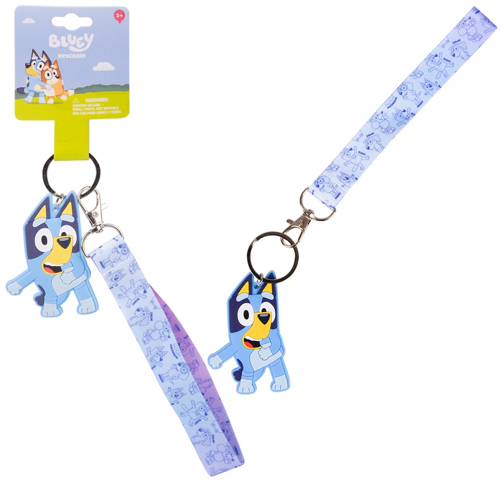Bluey PVC Keychain W/Lanyard 6"