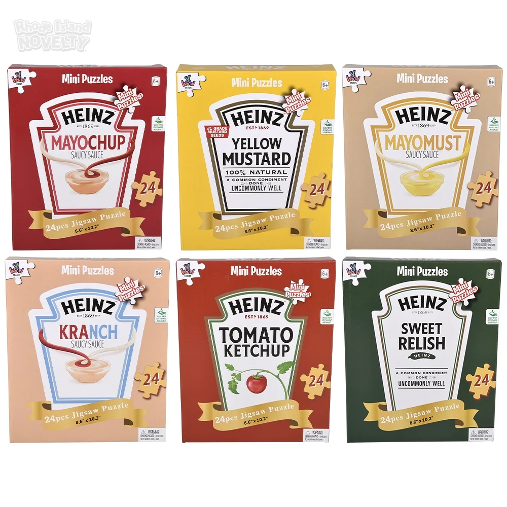 Mini Heinz Kraft Ketchup 24pcs 8 Puzzle 6asst