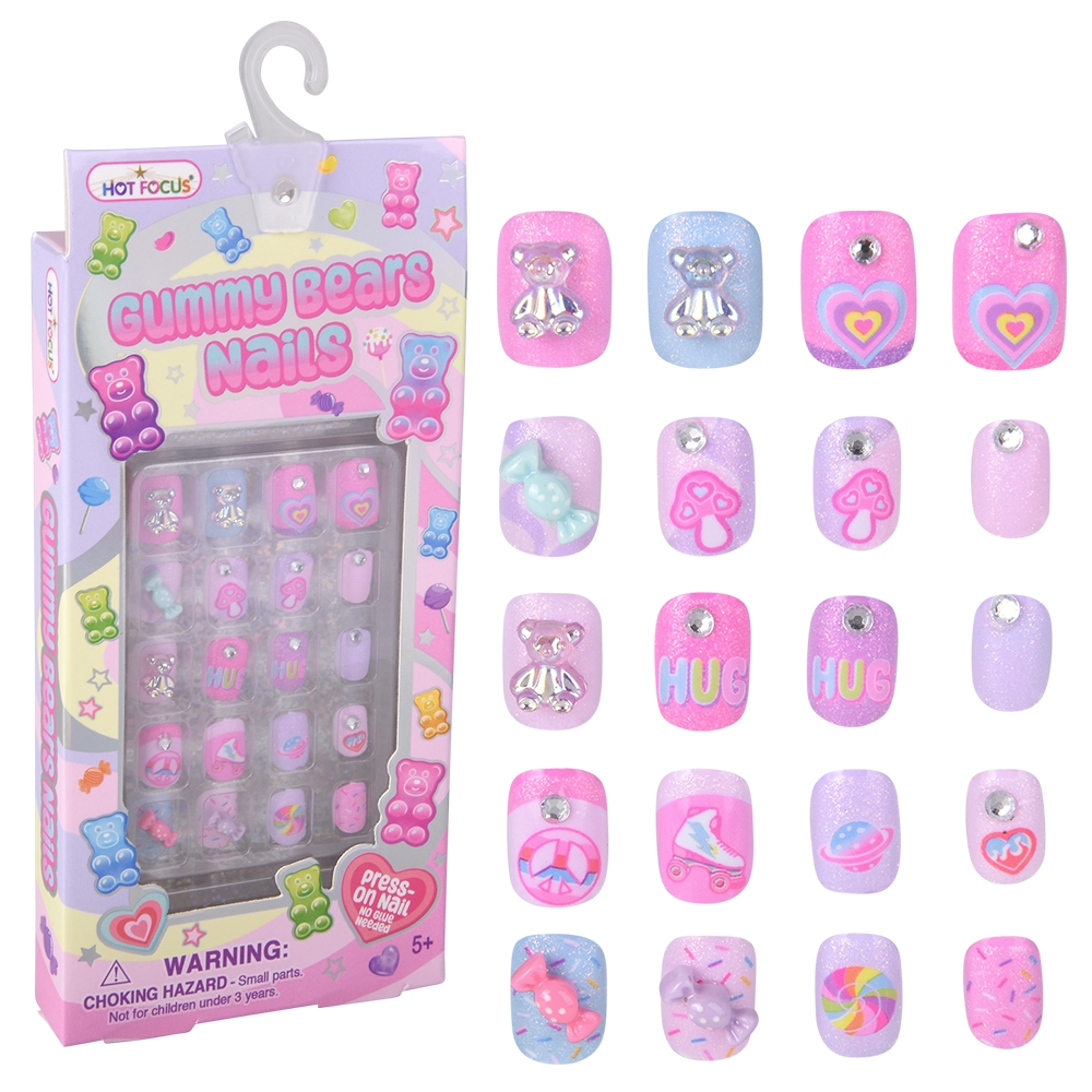 Gummy Bear 3D Press On Nails 7"