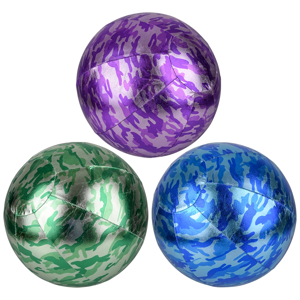 Metallic Fabric Camo Ball (3 Asst.) 16"
