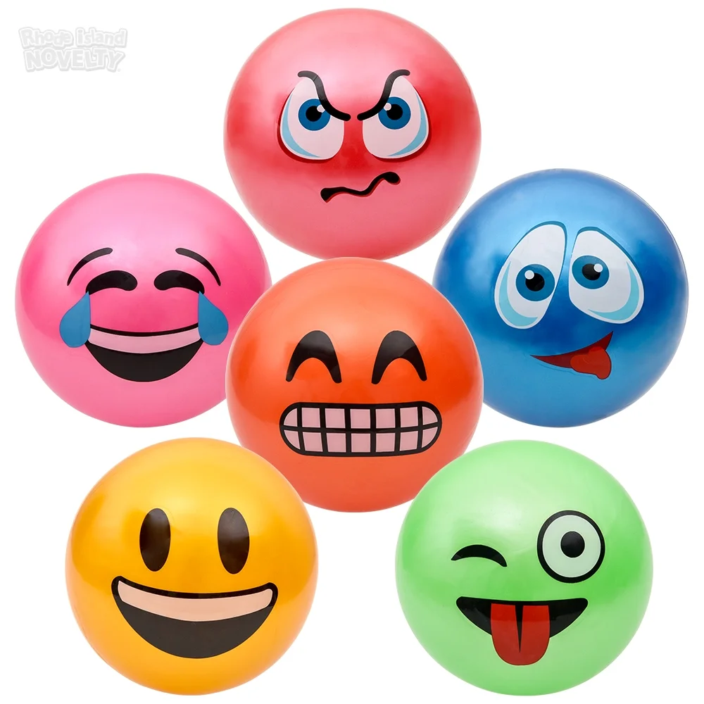 12" Silly Face Vinyl Balls (6 Asst.)