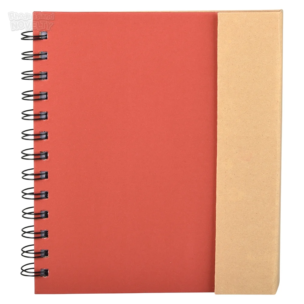 Deluxe Recycle Notebook W/ Pen And Sticky Notes (2 Asst)