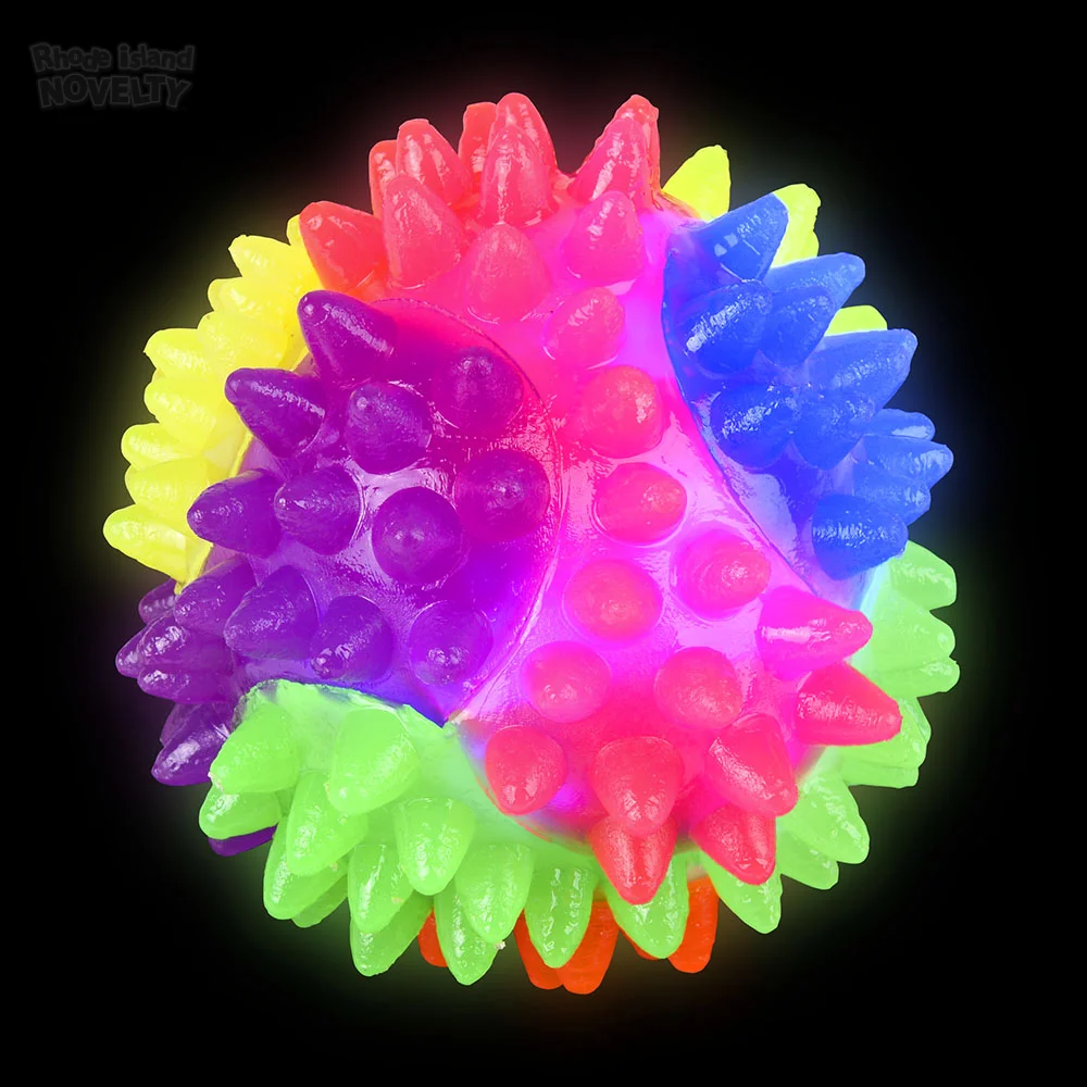 Light-Up Rainbow Spiky Ball 65mm