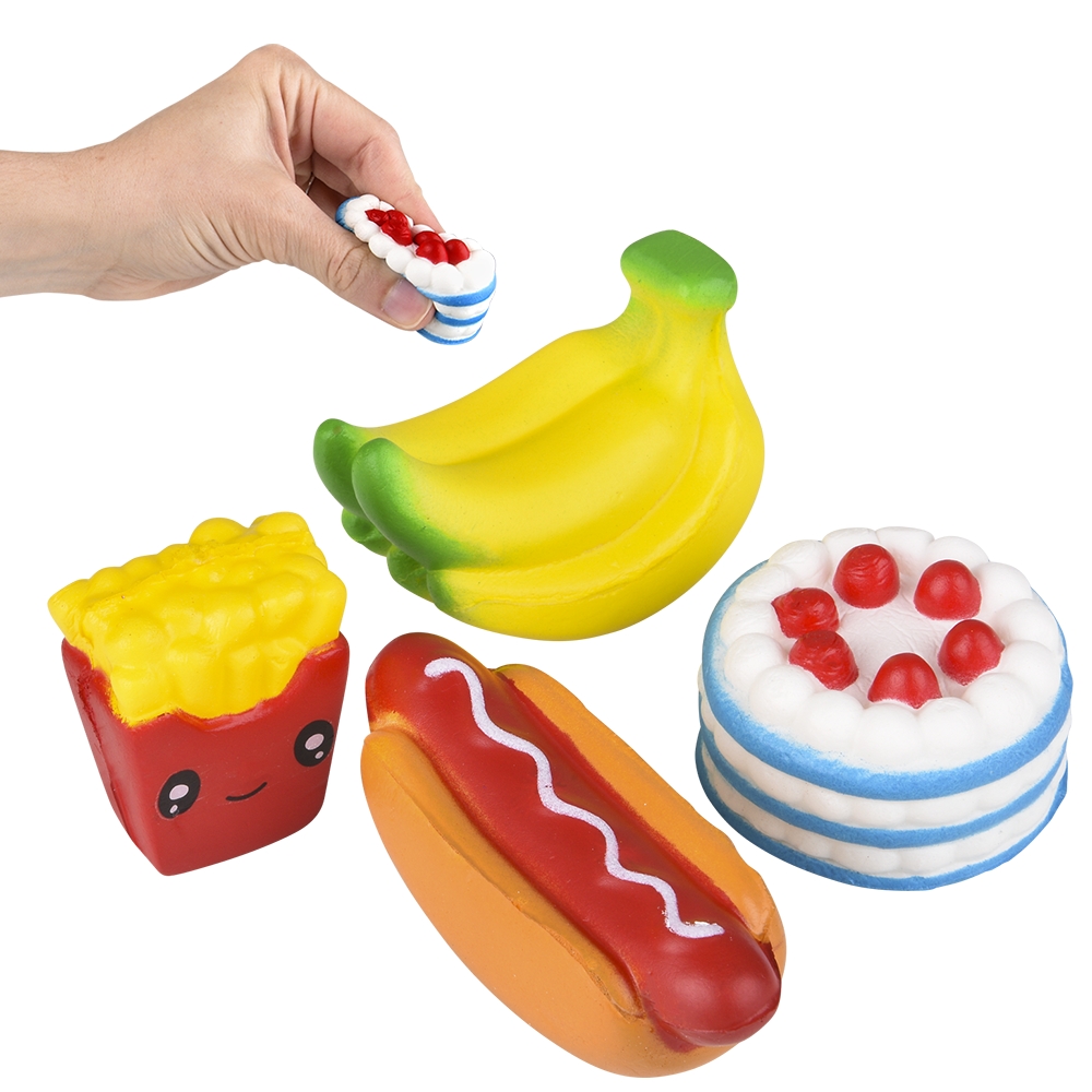 Squishy Mini Fun Foods (4 Asst.) 2" (2dz/Min)