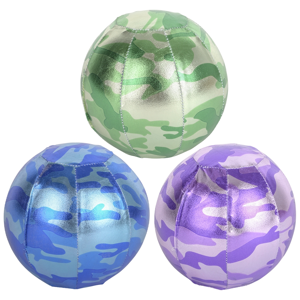 Metallic Fabric Camo Ball (3 Asst.) 6"