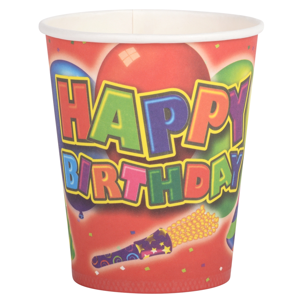(T) Happy Birthday Party Cup 9oz (100 Cnt)