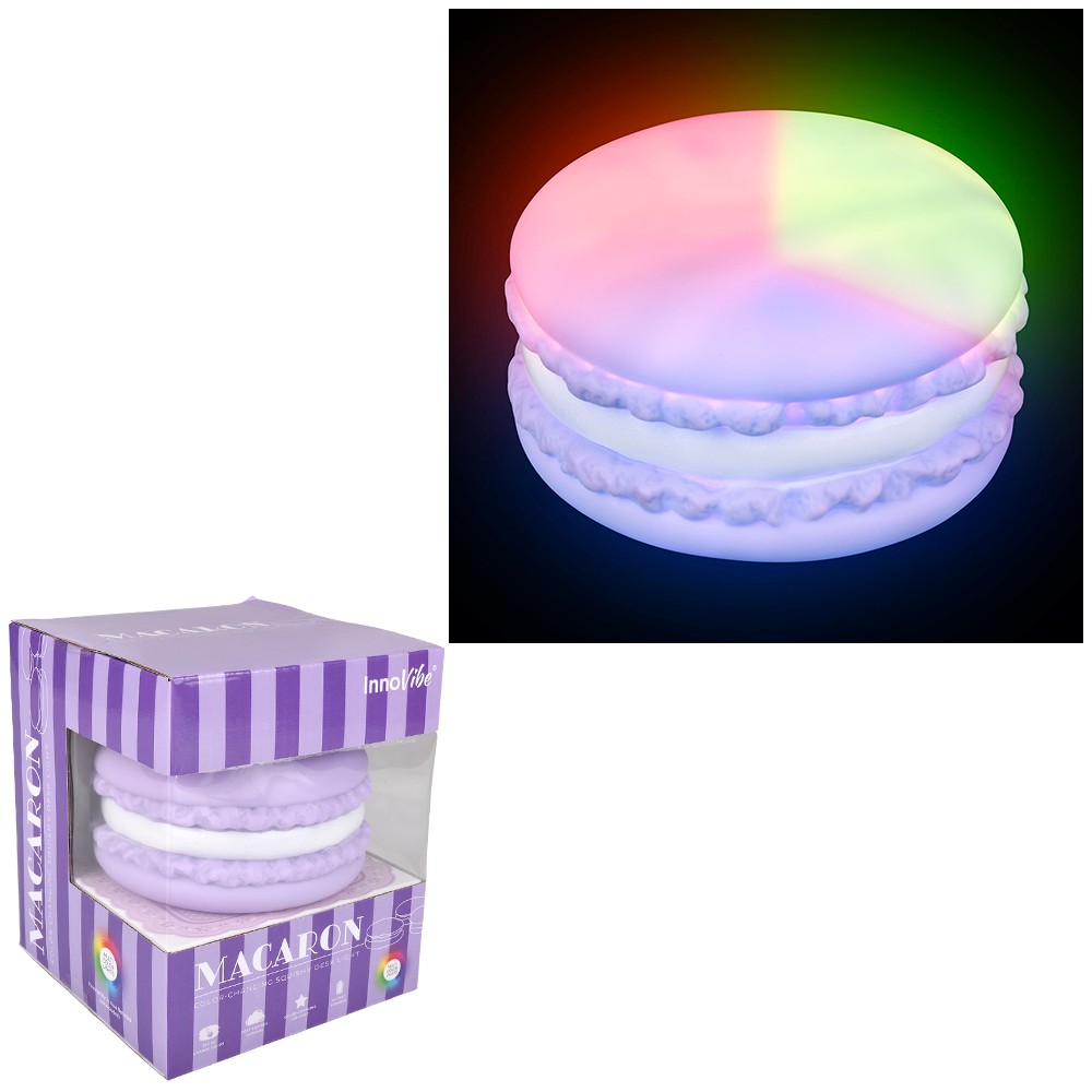 Color Changing Macaron Touch Light 4" - Purple