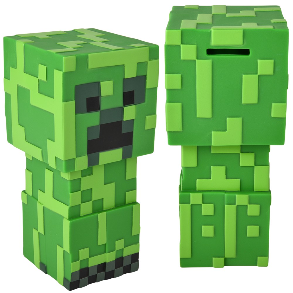 Figural Bank 9.5" - Minecraft Creeper