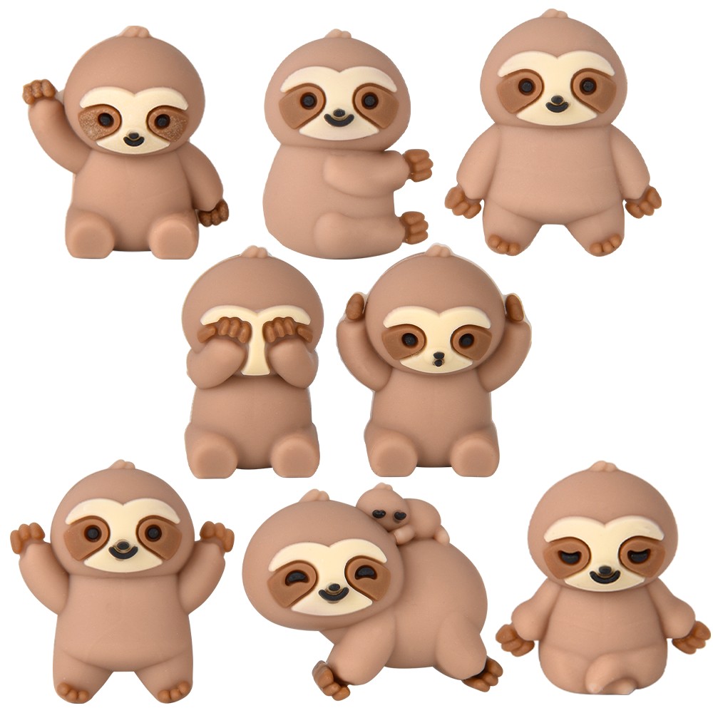 Mini Sloth Figures (100cnt) 1"