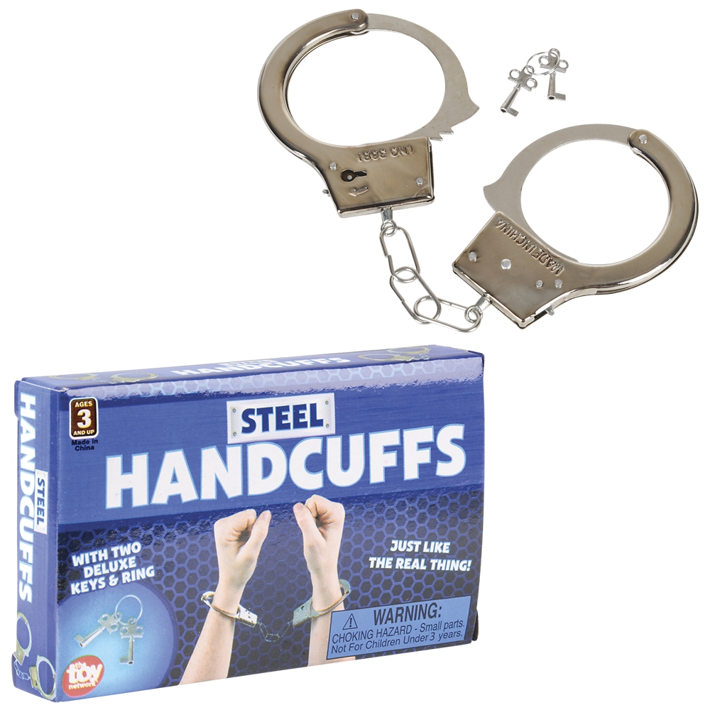 10.5" Steel Handcuffs W/Keys